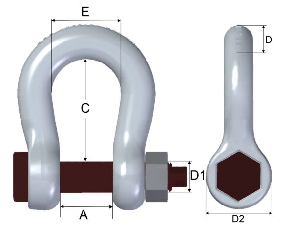 Gunnebo Industries Aqua Connecting Shackle No 851 - Kito Crosby